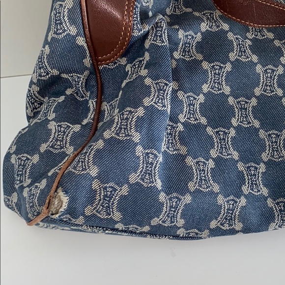 Celine | Bags | Celine Denim Logo Bag | Poshmark